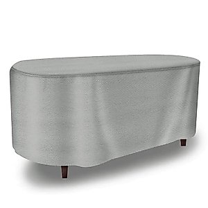 Patio Large Waterproof Oval Table Cover - Outdoor Patio Table Washable - Heavy Duty Furniture 84X42X28 Inch Oval Table Cover