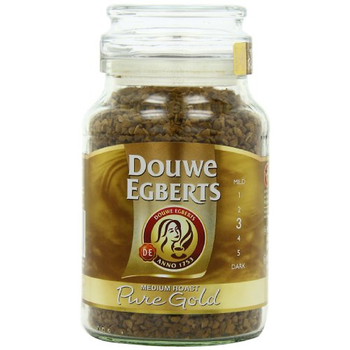 Douwe Egberts Pure Gold Instant Coffee, Medium Roast, 6.7-Ounce, 190g (Packaging May Vary)
