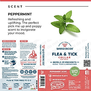 Wondercide Dog Collar - Flea, Tick, and Mosquito Repellent, Prevention for Dogs - with Natural Essential Oils - Pet and Family Safe - Up to 4 Months Protection