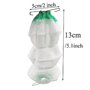 Meuey Lyot Gas Lamp Mantles 3 Layers Gas Lamp Mantles Propane Lantern Mantles and 2 Mounting Clips Gas Lamp Mantles Accordion-Shaped Mantles Lanterns-4PCS