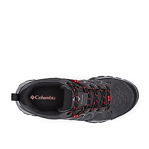 Columbia Men's Granite Trail Waterproof, Shark/Mountain Red, 10.5