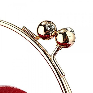 Purses and Handbags for Women Clutch Purse Party Clutch Shoulder Bags with Detachable Strap (Red)