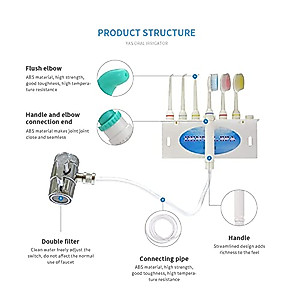 Water Flosser for Family Use 3 Jet Tips & 3 Toothbrush for Faucet & Shower, Oral Irrigator Non-Electric Safety , Dental Oral Care Tooth Cleaning