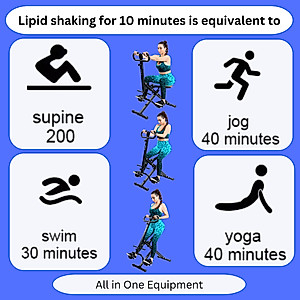 DARCON Squat Machine Exercise Equipment - Squat Ab Rowing Machine for Abs - Home Workout Equipment for Women-Men, Power Rider Row Squat for Glutes, Legs and Full Body Workouts (Black)