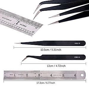 Keadic 29Pcs Gundam Modeler Basic Tools Craft Set with a Plastic Case and Bag for Hobby Model Assemble Building
