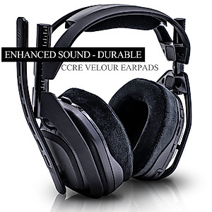 CCRE Velour Earpads Replacement for Astro A50 GEN4 Headset - Astro A50 Mod Kit - A50 Accessories/Ear Cushion/Ear Cups (Black)