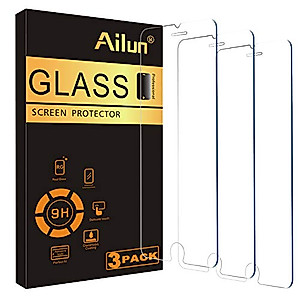 Ailun Screen Protector Compatible for iPhone 8 plus,7 Plus,6s Plus,6 Plus, 5.5 Inch 3Pack Case Friendly Tempered Glass