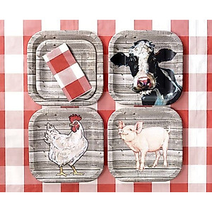 Havercamp Red and White Plaid Table Cover |2 Pack | 54" x 108" | Classic Plaid Collection | Great for Picnic, Barbecue, Cookout, Lumberjack Theme, Playground