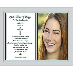 Poetry Gifts Irish Confirmation Blessing for Girl or Boy, Add 4x6 Inch Photo