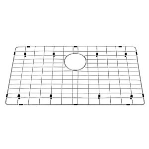 MONSINTA Kitchen Sink Grid and Sink Protector, Stainless Steel Sink Grids 28 3/4" x 15 3/4" with Rear Drain for Single Sink Bowl, Sink Bottom Grid, Sink Grate