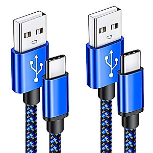 USB Type C Quick Charger Cable 2pack 6ft Fast Charging Cord for Samsung Galaxy A02S A11 A12 A20 A20S A21 A21S A30 A30S A31 A40 A41 A50 A50S A51 A70 A71 A72 A80 F12, A32 A42 A51 A52 A71 A72 5G Phone