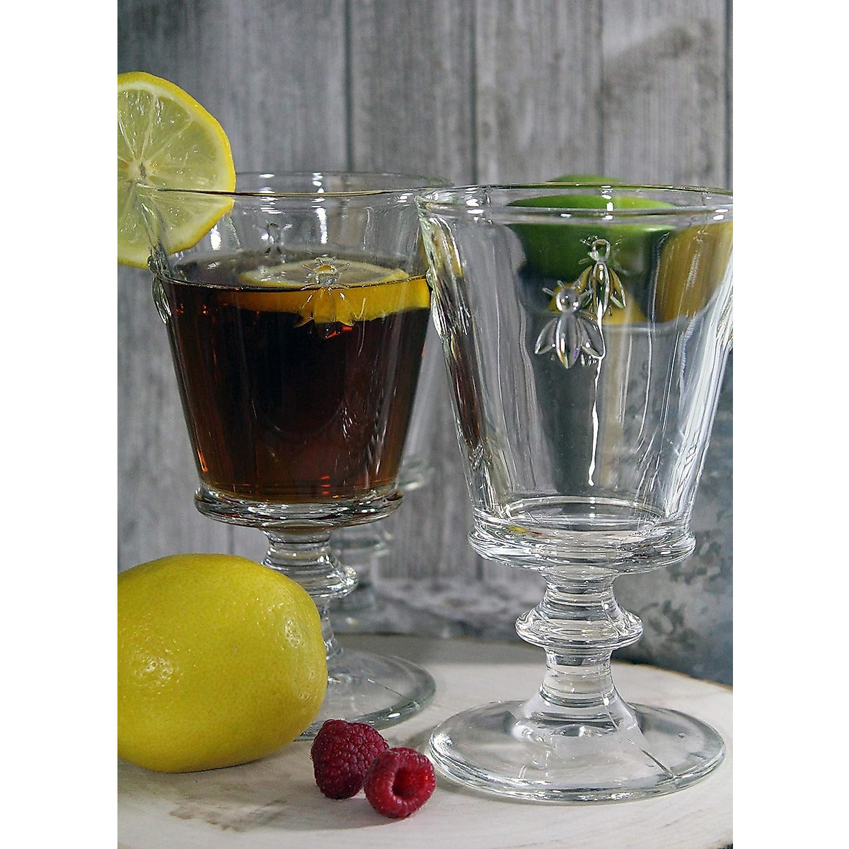 La Rochere Napoleon Bee 12 oz Wine Tasting Glasses - Set of 6. Iconic French Wine Glasses w/ the French Bee Embossed Design