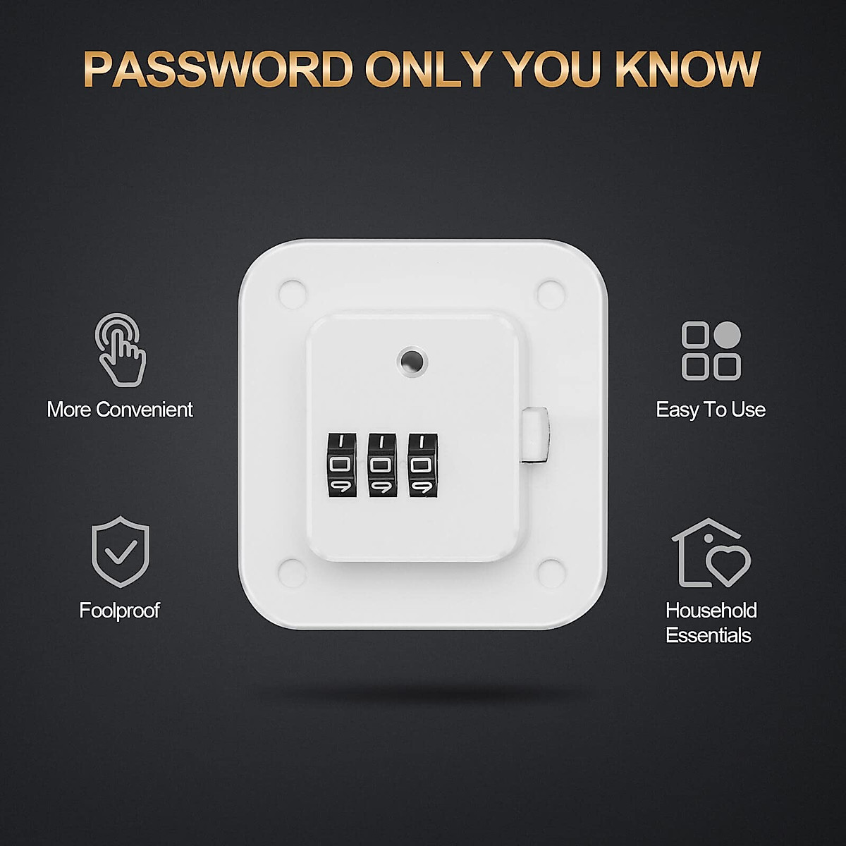 2 Pcs High-end Fridge Lock, Keep Your Food and Kids Safe with Our Refrigerator Lock - No Keys Needed, Combination Lock for Fridge, Pantry, and Cabinet (Pads Size: 2.6 x 2.6 in)