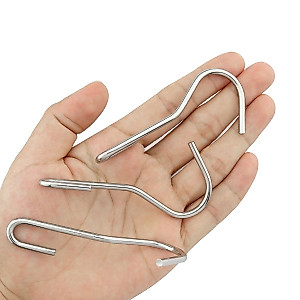 ITROLLE 10PCS Heavy Duty S Hooks Pot Hooks Pan Rack Holder Hooks, 90 Degree Twist Angled Hooks, Pot Rack Hooks, Angled pot S hook for Hanging Kitchen Utensils Pots Pans Clothes Bags Towels Plants