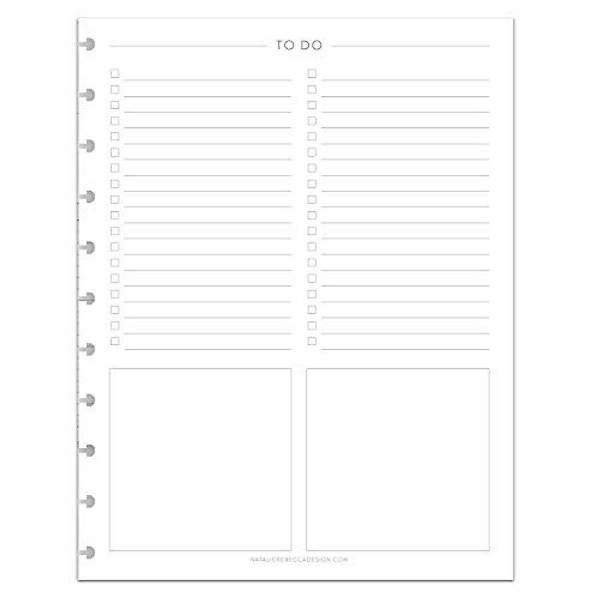 BetterNote To Do List Refill Pages for Discbound Notebooks, Fits Levenger Circa, Big Happy Planner, Staples Arc, TUL, Talia (Classic- 25 Sheets, 11-Disc, 8.5"x11")