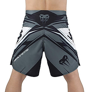 SOTF MMA Boxing Shorts Men Fight Shorts Men BJJ No Gi Shorts Gray Medium Waist 31.5-33 inch