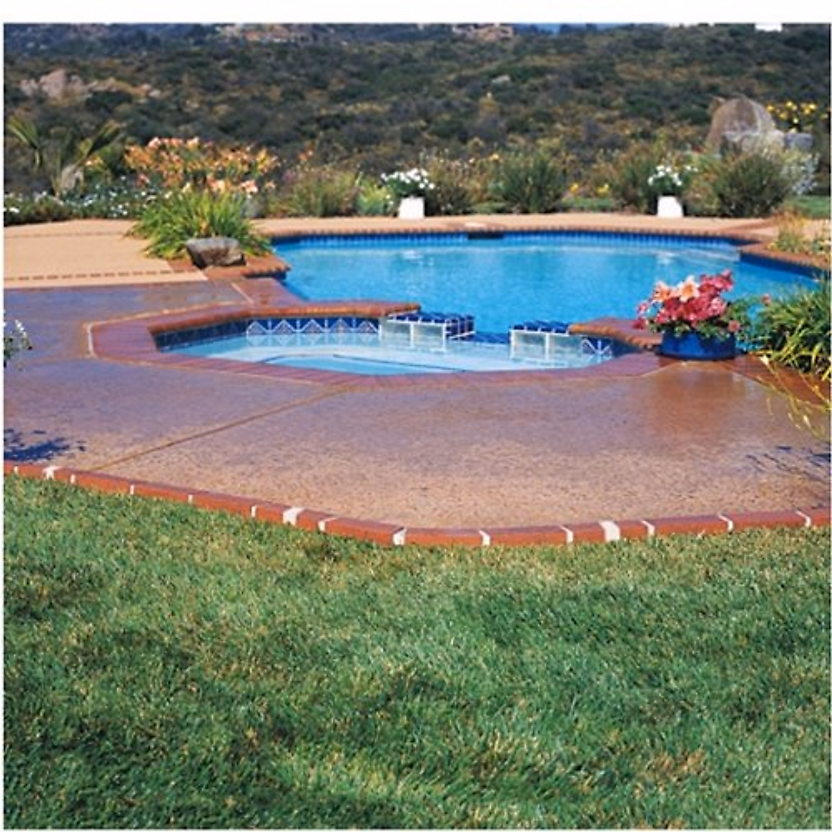 Argee RG840S Let's Light It 40-Foot Decorative Plastic Brick Edging with 6 Built-In Solar Lights, Terra Cotta