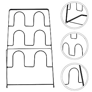 Cabilock 3 Tiers Shoes Rack Entryway Shoes Storage Organizer Metal Slippers Shelf Shoes Stand Space Saving Shoes Storage Shelf for Entryway Living Room Bathroom Black