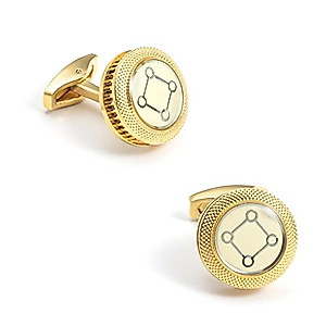 Brass Cufflinks Men's French Business Casual Cufflinks (Color : A, Size : One Size) (A One Size)