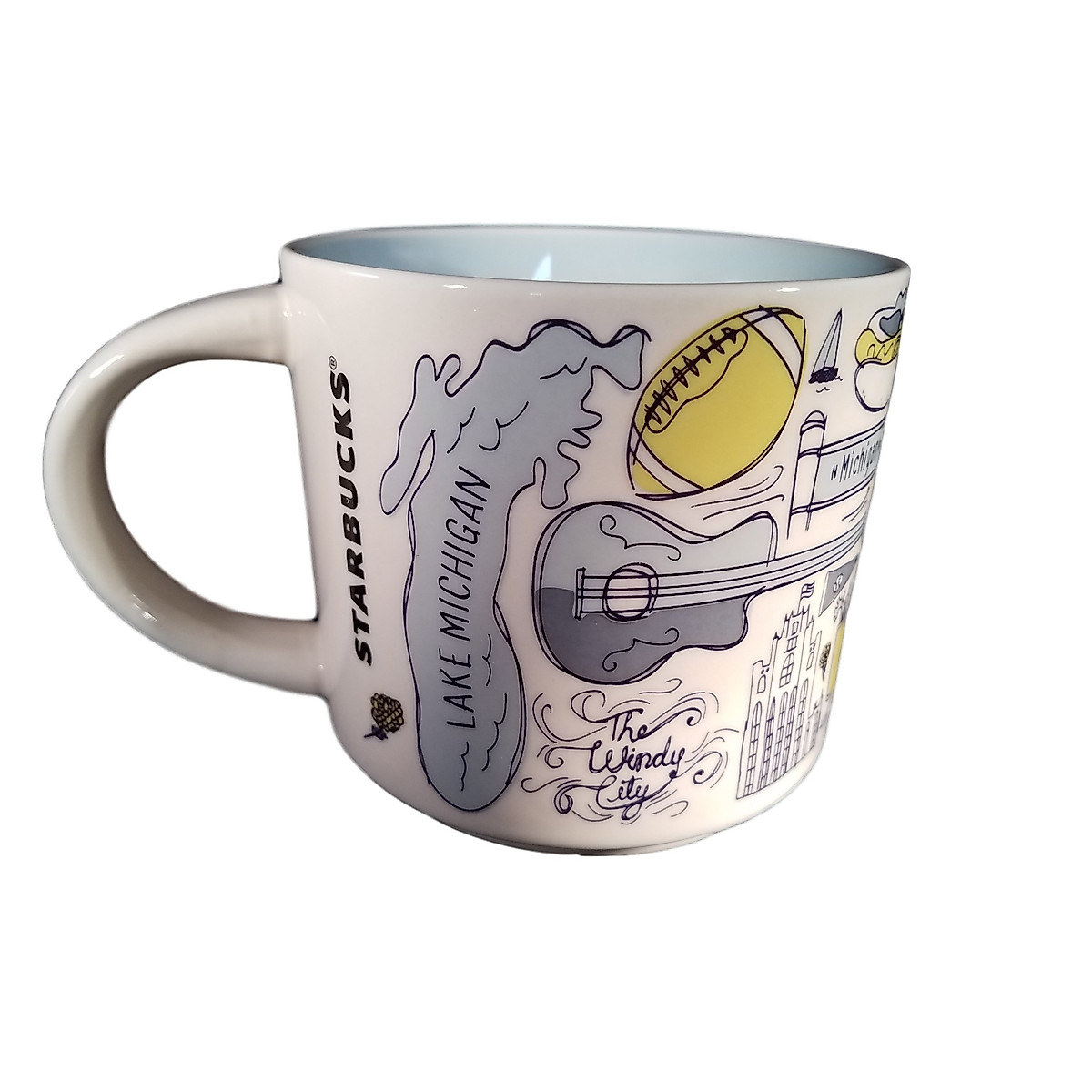 Starbucks Chicago Been There Series Ceramic Coffee Mug, 14 oz