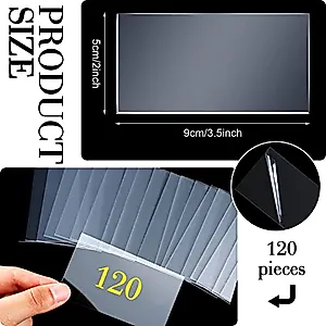 120 Pcs Clear Acrylic Place Cards Acrylic Name Cards Acrylic Table Number Card Blank Acrylic Name Plate Acrylic Seating Chart Cards Sign for Wedding DIY Table Setting Banquet Party (Rectangular Style)