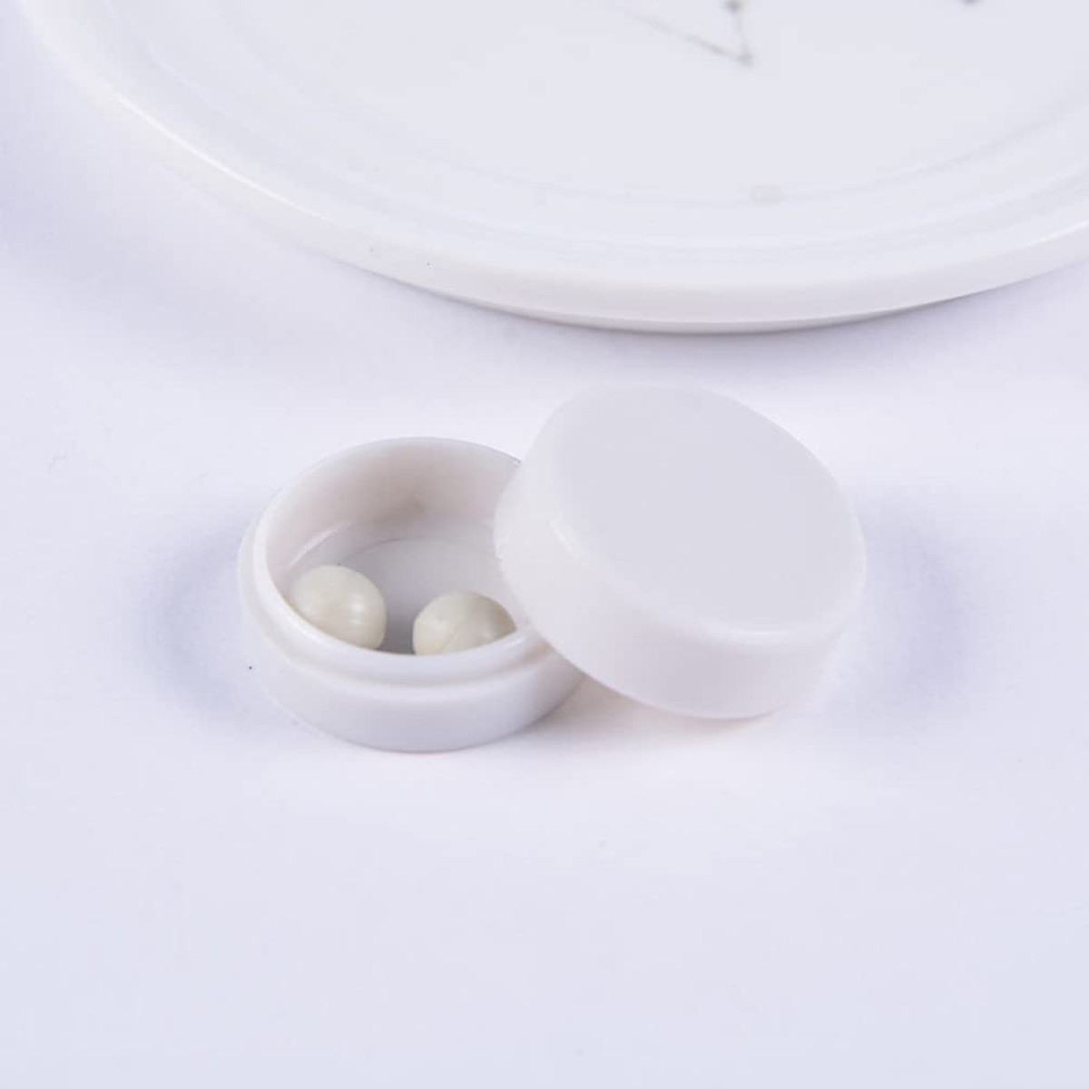 100pcs Boxes Rattle Box Baby Noisemaker Plastic Ring Boxes Baby Rattle Toy Rattle Toys for Infant Plush Toy Replacement White Noisemakers Toy Accessory Rattle Toys for Baby