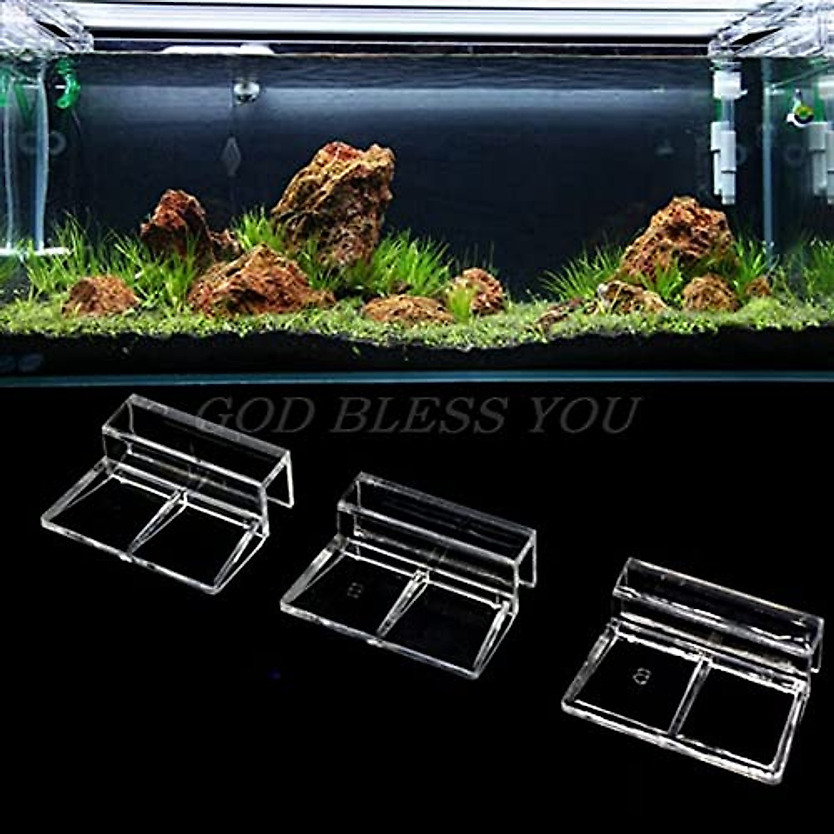 Clamp Support Holders Replacement Pet Parts Fish Tank Aquatic Pet Supplies Acrylic Clips Aquariums Lid Support Glass Cover Holders(6mm)