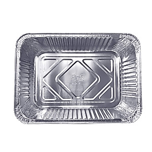 (30 Pack) Premium Lasagna Pans 14" x 10" x 3” Heavy Duty l Disposable Aluminum Foil for Roasting Turkey, Baking, or Cooking