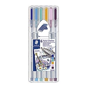 STAEDTLER Triplus Fineliner Triangular Pens, 0.3mm