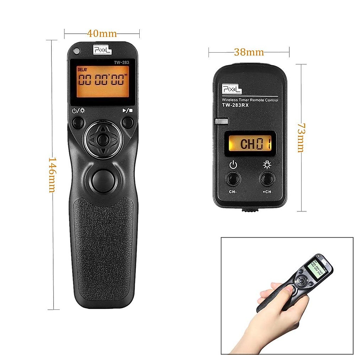 Pixel Timer Shutter Release Remote Control TW283-DC2 Remote Release for Nikon Z7 Z7II Z6 Z6II Z5 D5600 D3300 D5000 D5100 D5200 D5300 D5500 D90 D7000 D7100 D7200 D7500 D780 D610 D750 P7700 P7800