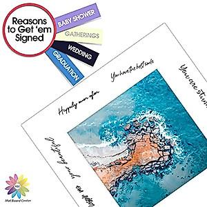 Mat Board Center, 12x12 White Mats for 8x8 Pictures - Acid Free, 4-ply Thickness, White Core, Bevel Cut - for Pictures, Photos, Framing - Pack of 12