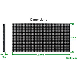 waveshare Flexible RGB Full Color LED Matrix Panel 96x48 4608 RGB LEDs, 2.5mm Pitch, Adjustable Brightness and Bendable PCB,Compatible with Raspberry Pi/Raspberry Pi Pico / ESP32