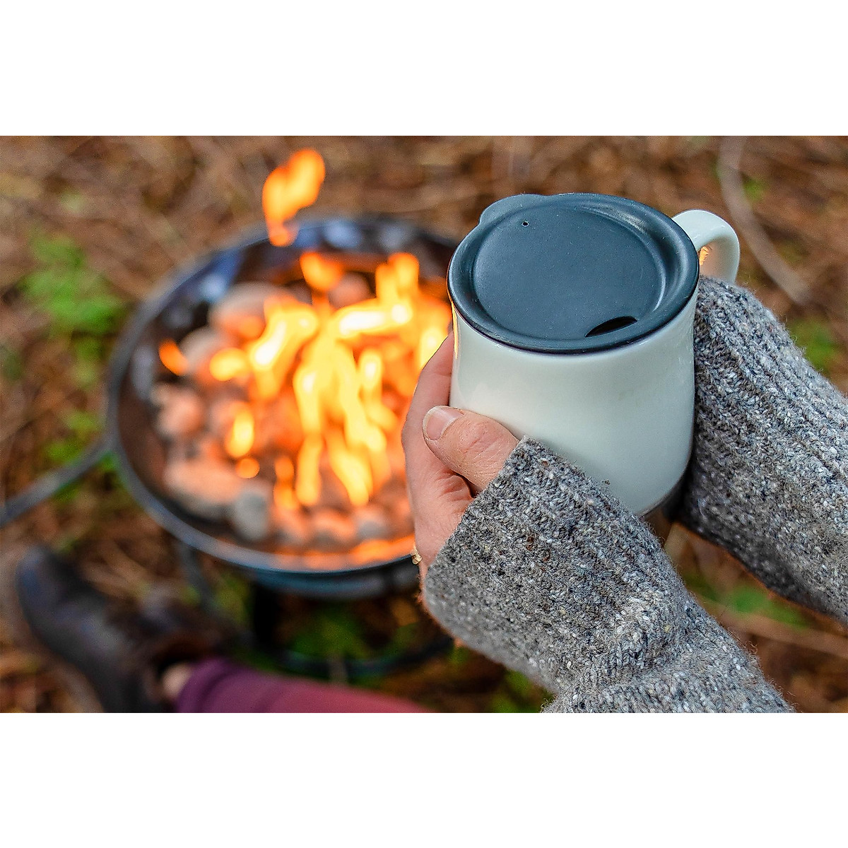 Outland Living Firebowl 893 Deluxe Outdoor Portable Propane Gas Fire Pit with Cover & Carry Kit, 19-Inch Diameter 58,000 BTU, Black