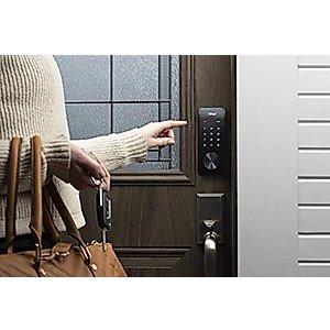 Alfred DB2-B Smart Door Lock Deadbolt Touchscreen Keypad, Pin Code + Key Entry + Bluetooth, Up to 20 Pin Codes (Black)