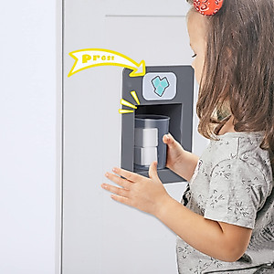 Kids Kitchen Playset, Wooden Chef Pretend Play Set with 20 PCS Cookware Accessories, Wooden Cookware Pretend with Ice Maker, Microwave, Oven, Range Hood, Sink, Real Lights & Sounds，White