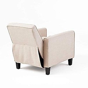 Christopher Knight Home Emmie Fabric Recliner (Set of 2), Beige, Dark Brown