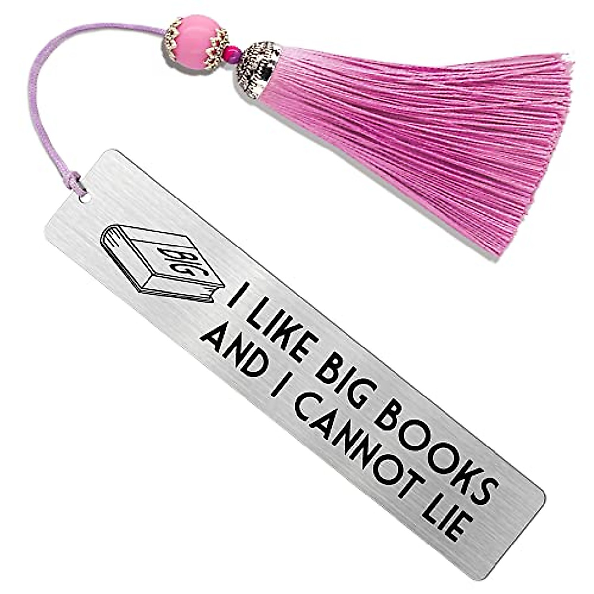 YUWANTR I Like Big Books and I Cannot Lie Funny Metal Bookmark Book Lover Gifts for Woman Man Teens Students Friends Bookworm Readers Teacher's Inspirational Graduation Gifts