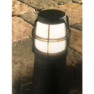 Hampton Bay Low-Voltage LED Black Bollard Light