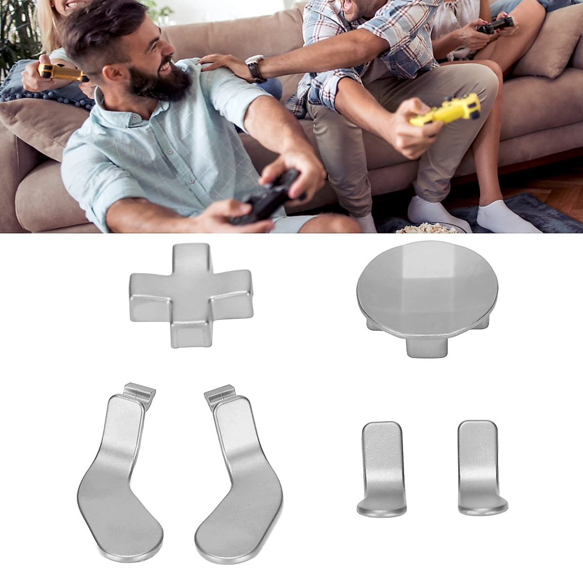 LAJS Trigger Paddles and 2 D Pads, Game Controller Cross Pads Replacement for Elite Series 2