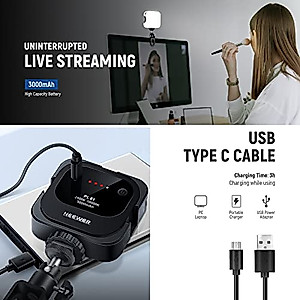 NEEWER Clip On Light Selfie Light for Phone/Laptop, Portable Camera Light with Cold Shoe, 2500K-10000K/3000mAh Rechargeable/LED Video Fill Light for Content Creator, TikTok, Vlog, Photography, PL81