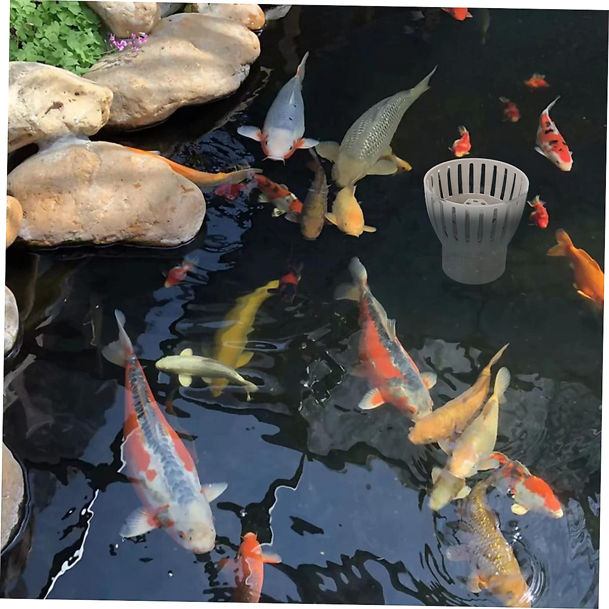 FONDOTIN 1 Pc Filter roof Drain Strainer Drain Pipe Fittings filtro para pecera Pool Sink Strainer Plastic Fish Bowl Pond Drain Cover Plastic Aquarium Skimmer abs Fish Tank Basket White