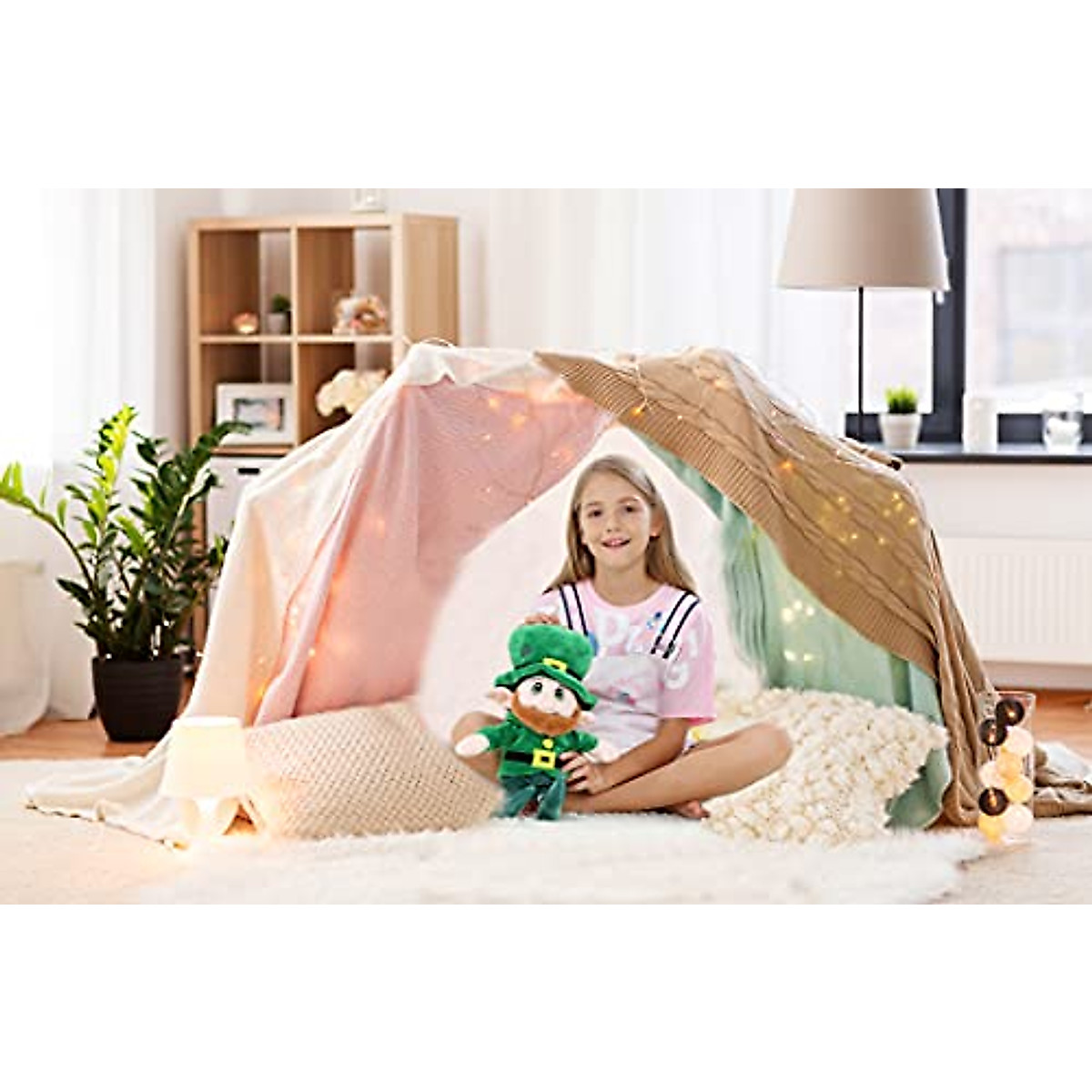 illuOKey Leprechaun Plush Doll Toy for Kids, St Patricks Day Decorations, 16 Inches