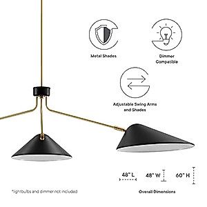 Modway EEI-5297-BLK Chandeliers, Black