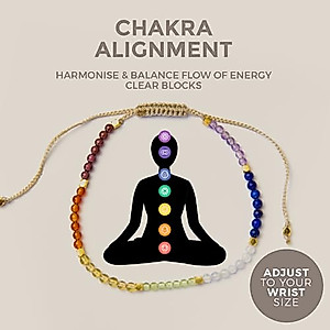 BALIPURA - 7 Chakra Crystal Bracelet For Women - Charm Beaded Bracelet, Garnet & Amethyst Crystal Stone, Bracelets for Teenage Girls - Healing Crystals Bracelet - Handmade Bracelet - 2mm SMALL Beads