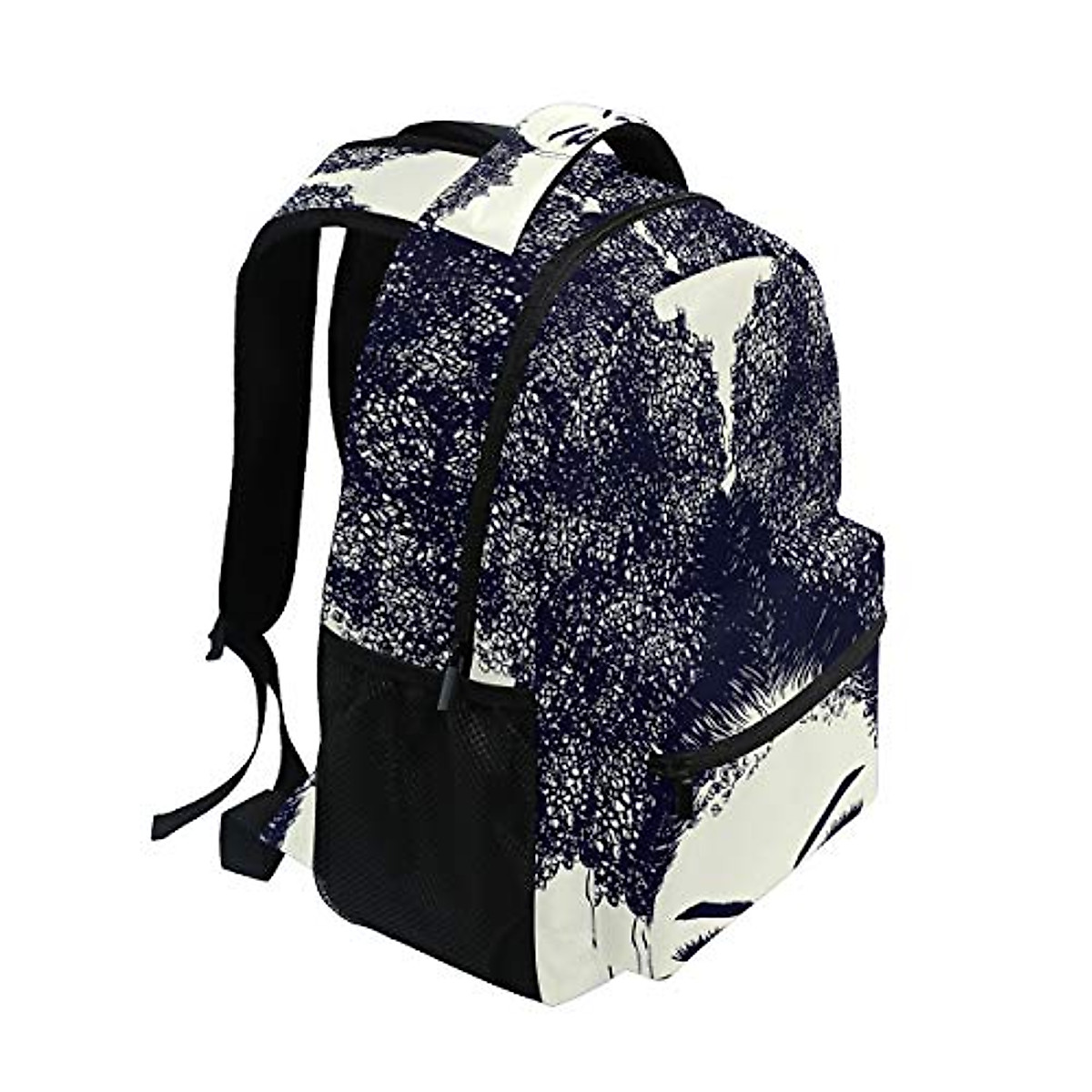 ALAZA African American Woman With Curly Hair Large Backpack Personalized Laptop iPad Tablet Travel School Bag with Multiple Pockets