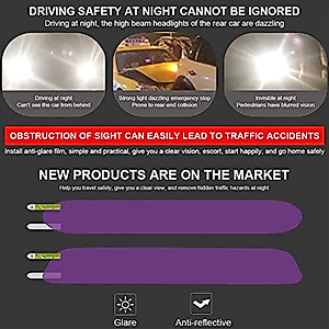 GreceYou 1pc Car Rearview Mirror Anti-Glare Film Car Interior Rearview Mirror Anti-reflective Protective film Anti-Scratch HD Nano Clear Protective Sticker Film for Safe Driving (Style 2)