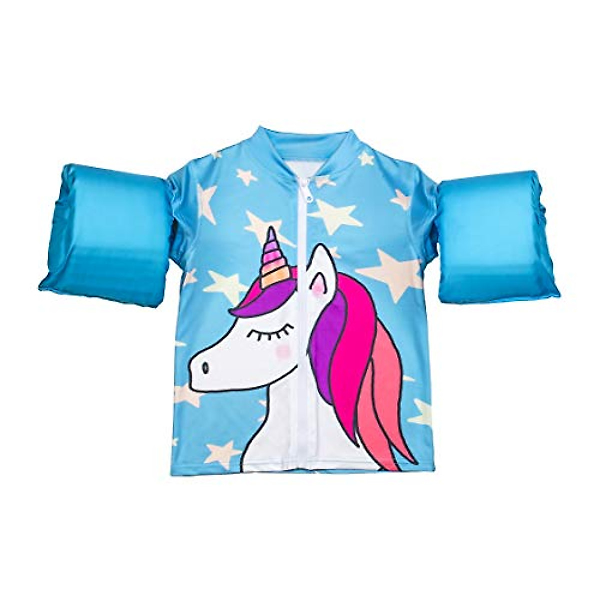 Poolmaster Swimming Pool Swim Shirt Swim Vest with Arm Floaties, Unicorn