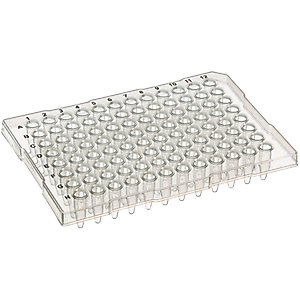 Olympus 96-Well PCR Plate, Semi-Skirted, Flat Rim, Natural, 10 Plates/Unit