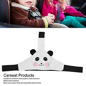 Pssopp Toddler Car Seat Adjustable Head Strap Support Panda Pattern Car Seat Sleeping Headband for Kids Toddlers Infants(Panda Fixing Strap)