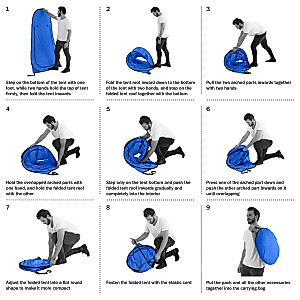 Pop Up Pod - Privacy Shower Tent, Dressing Room, or Portable Toilet Stall with Carry Bag for Camping, Beach, or Tailgate by Wakeman Outdoors (Blue)